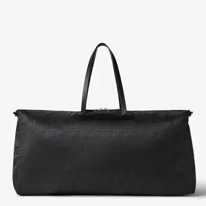 Fendi Duffle Foldable, Black Ff Zucca Superlight Fabric Duffle Bag